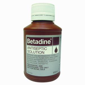 BETADINE 10pct POVIDONE IODINE ANTISEPTIC SOLUTION, 100ML EACH ...